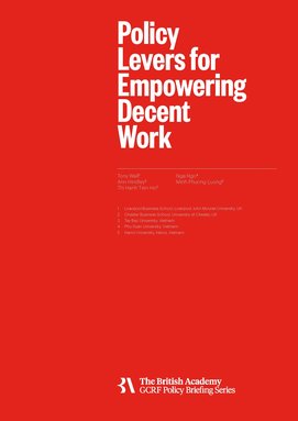 Policy levers for empowering Decent Work | The British Academy