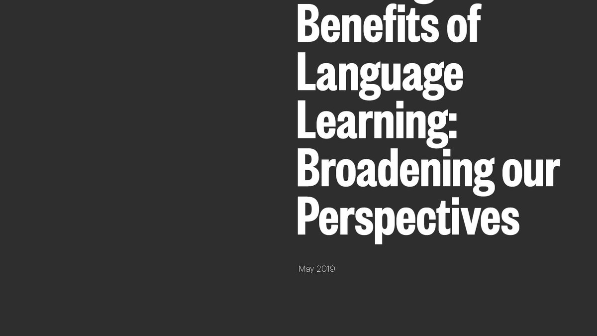 Cognitive Benefits of Language Learning: Broadening our Perspectives ...