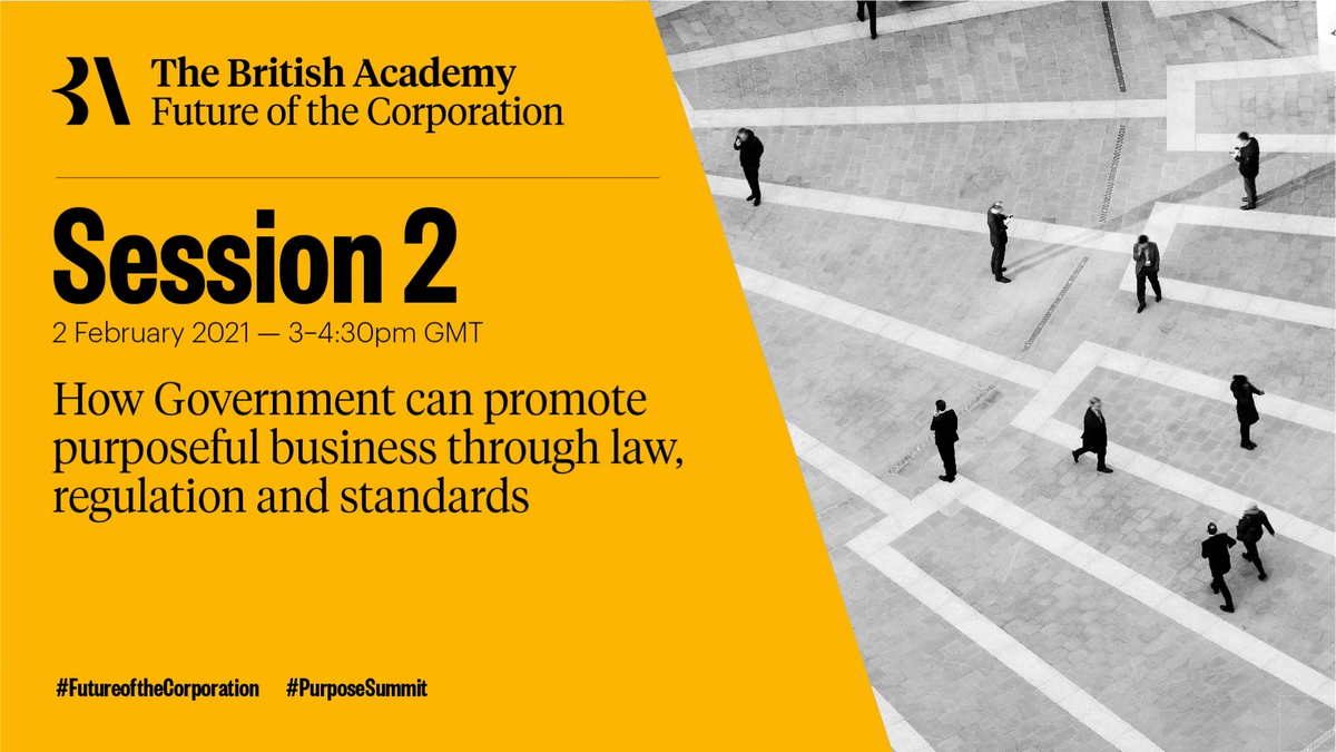 How government can promote purposeful business through law, regulation ...