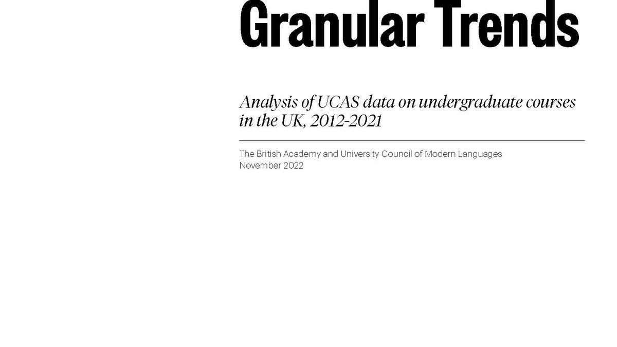 Languages Learning in higher education: granular trends | The British ...