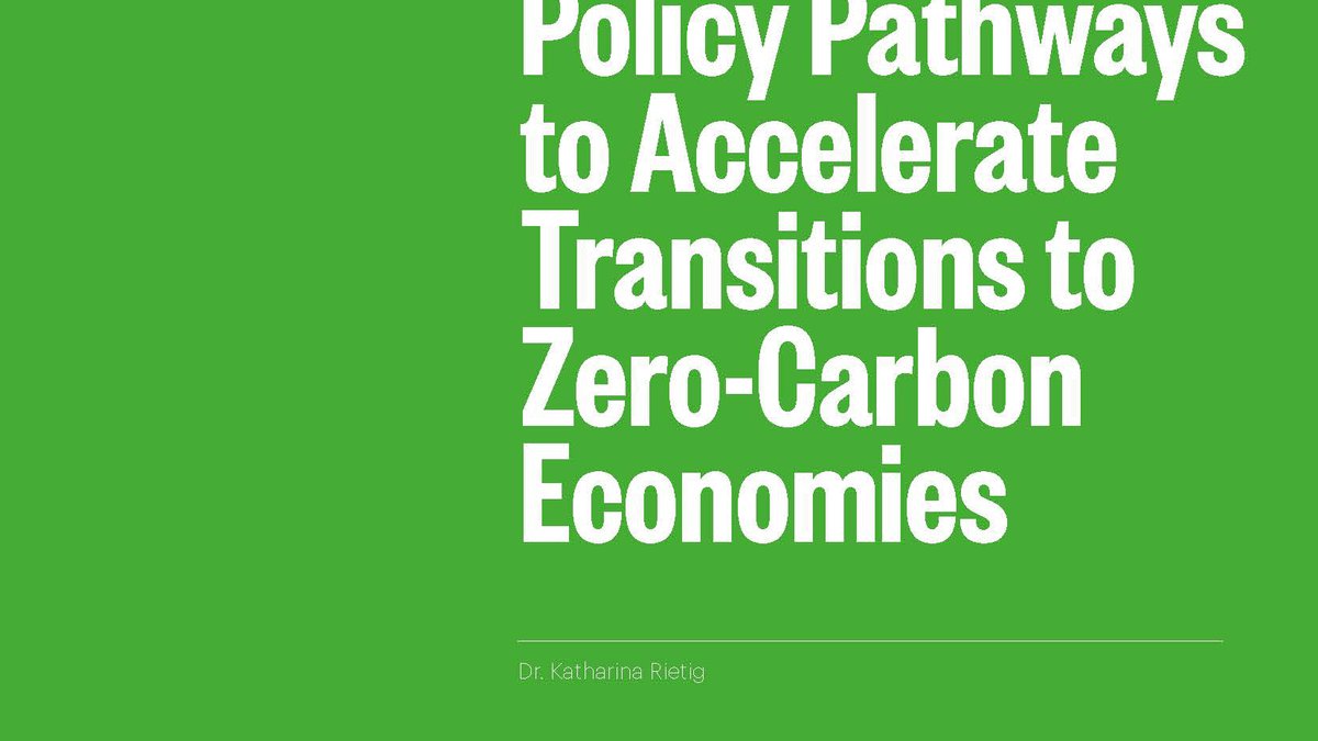Policy pathways to accelerate transitions to zero-carbon economies ...