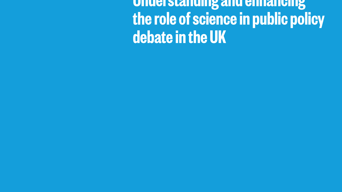 Public trust in science-for-policymaking | The British Academy