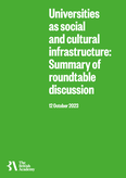 Universities as social and cultural infrastructure | The British Academy