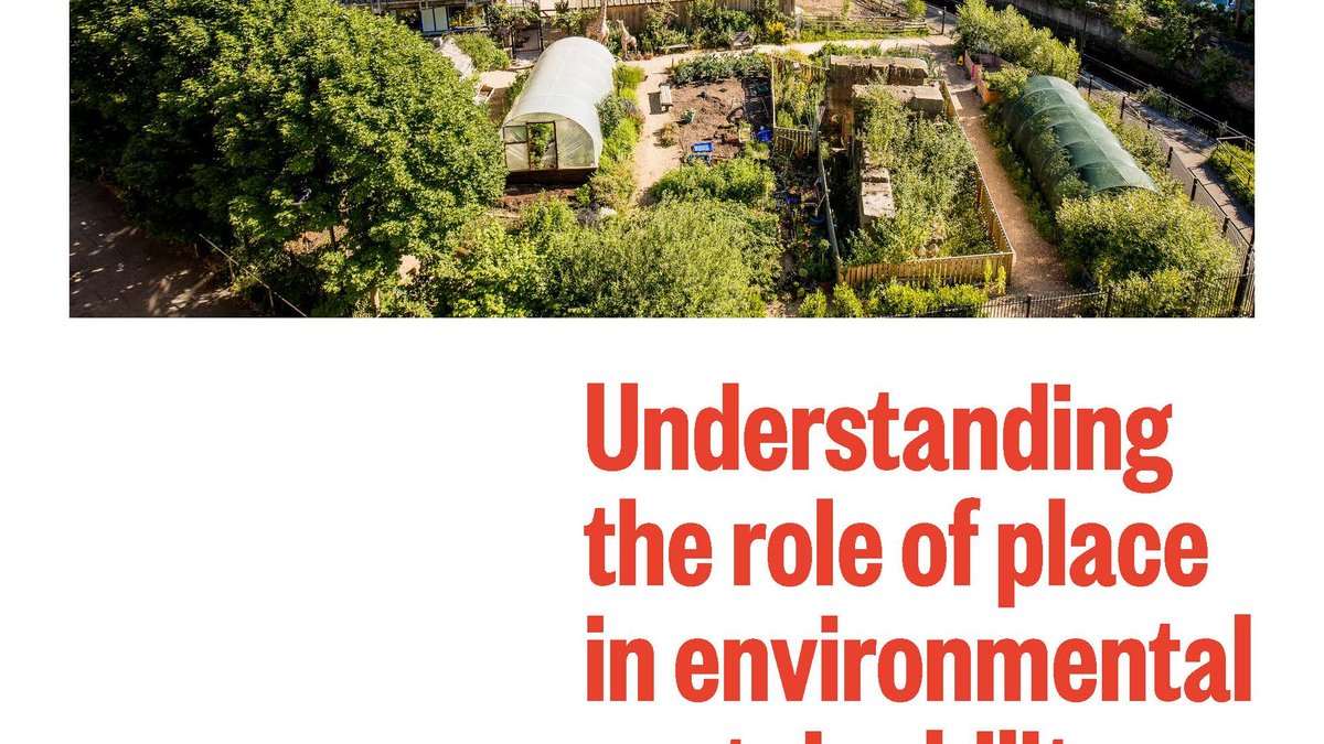 Understanding the role of place in environmental sustainability | The ...